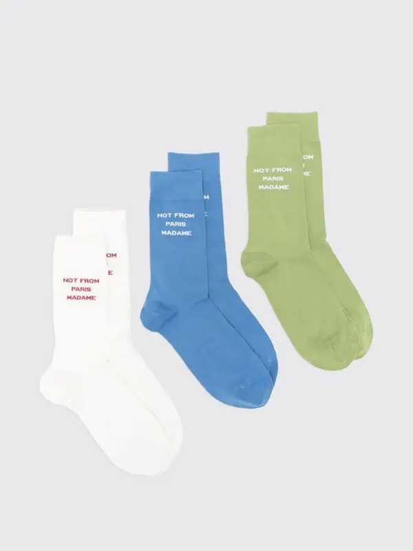 Drole De Monsieur Set Of 3 Pairs Of Stretch Cotton Socks - Multicolor