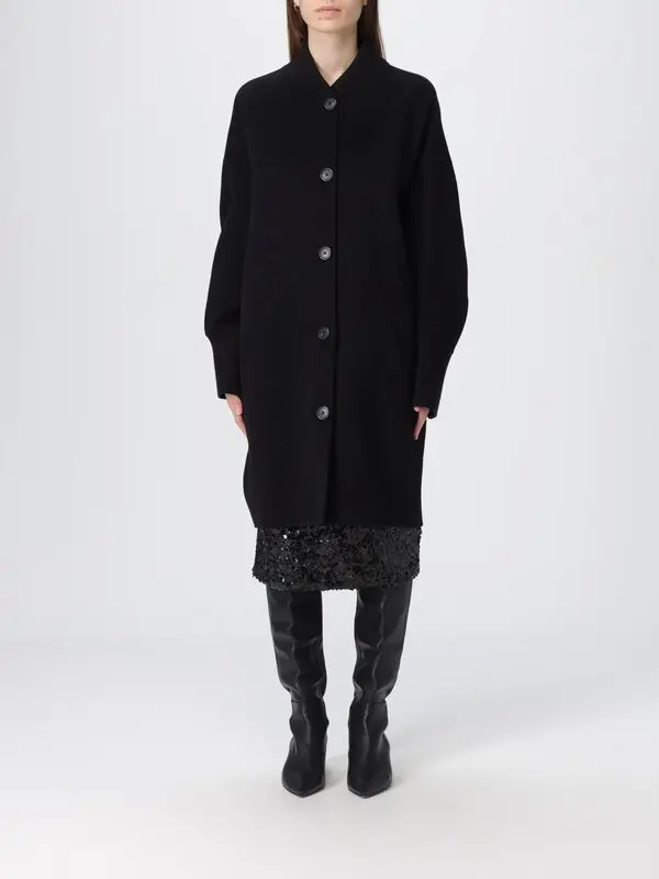 Pinko Long Sleeve Coat With Button Details