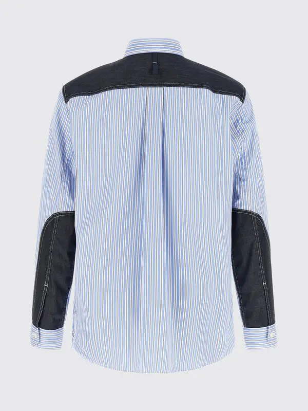Junya Watanabe Relaxed Fit Patchwork Cotton Shirt With Zip Closure
