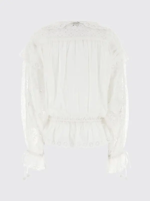 Isabel Marant Étoile Nowana V-neck Blouse With Embroidered Lace Inserts