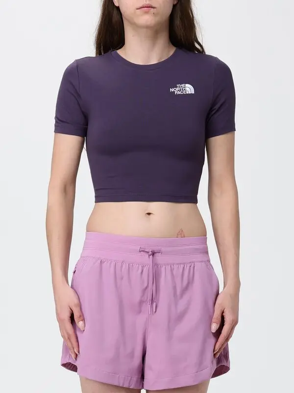 The North Face Cropped Stretch Cotton T-shirt - Violet