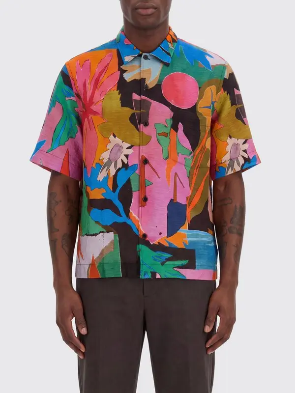 Paul Smith Printed Viscose Blend Shirt