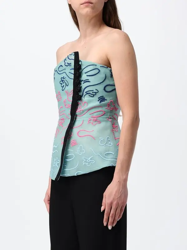 Emporio Armani Embroidered Corset Top