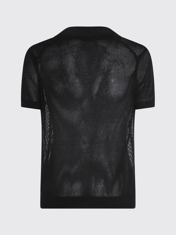 TOM FORD Cotton And Silk Polo Shirt - Black