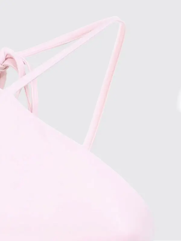 Jacquemus One-piece Swimsuit With Halterneck And Open Back - Pink