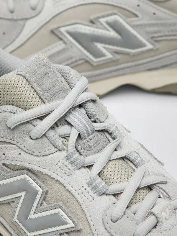 NEW BALANCE 204l Leather And Suede Sneakers With Mesh Inserts
