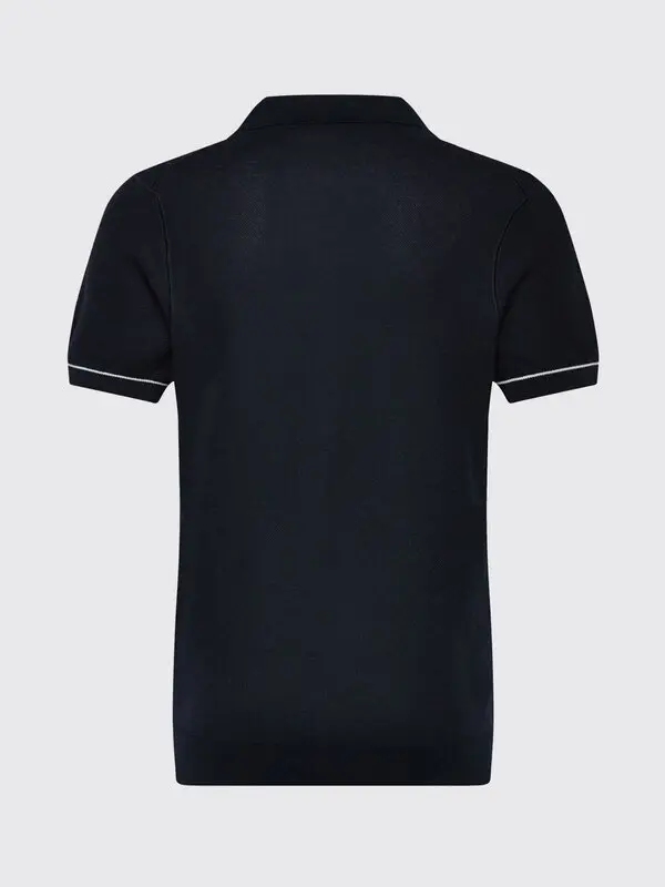 BOSS Cotton Knit Polo Shirt - Blue 1