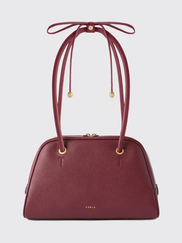 Furla Leather Shoulder Bag - Red