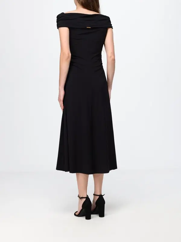 Michael Kors V-neck Midi Sheath Dress In Recycled Fabric