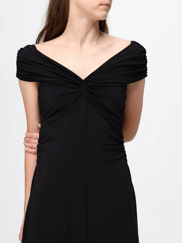 Michael Kors V-neck Midi Sheath Dress In Recycled Fabric