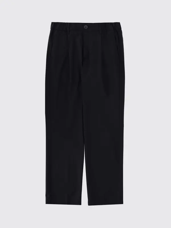 Herno Slim Fit Pleated Wool Blend Pants With Welt Pockets