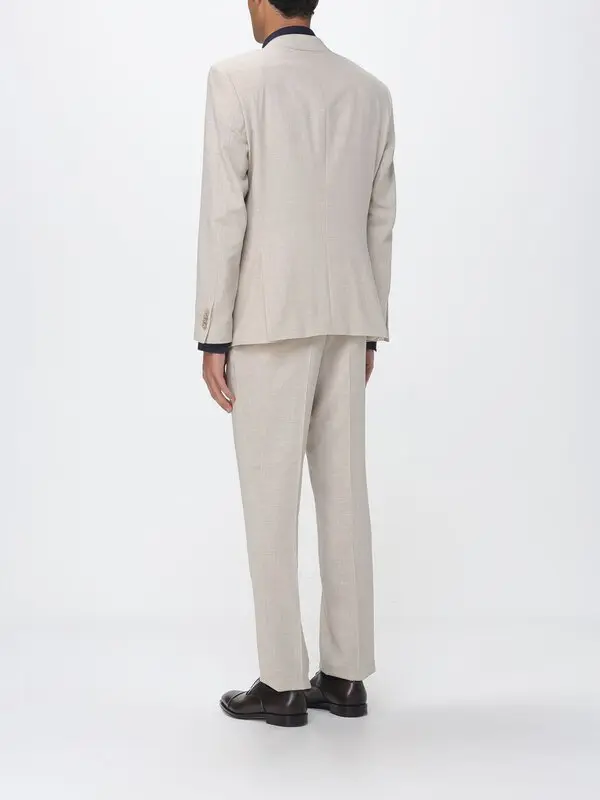 BOSS Single Breasted Suit In Virgin Wool Blend - Beige