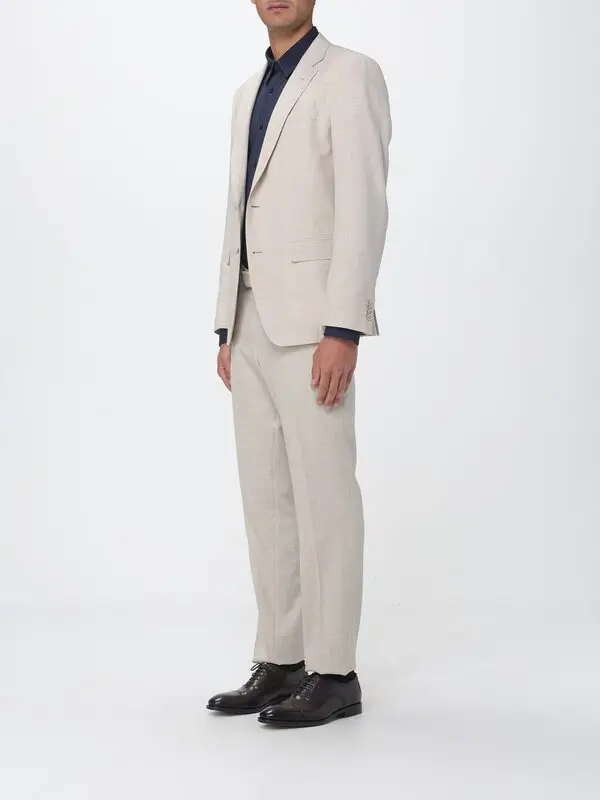 BOSS Single Breasted Suit In Virgin Wool Blend - Beige