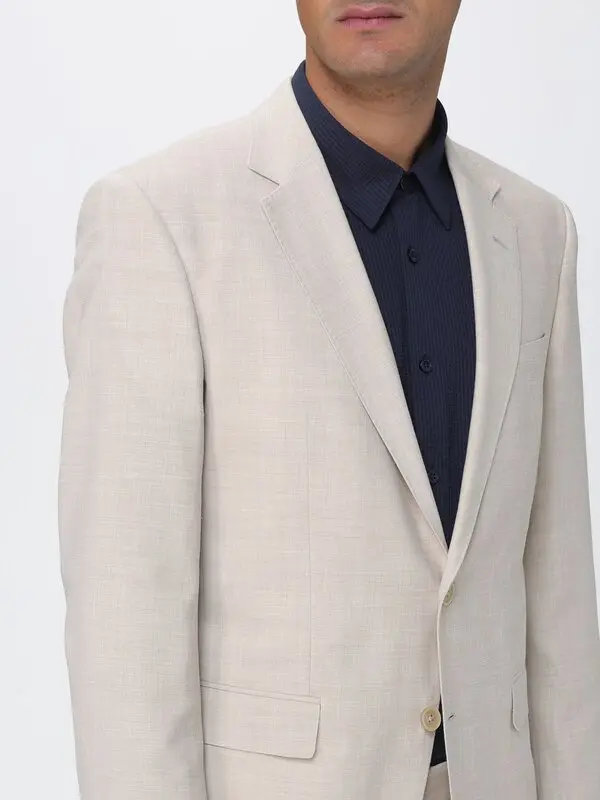 BOSS Single Breasted Suit In Virgin Wool Blend - Beige