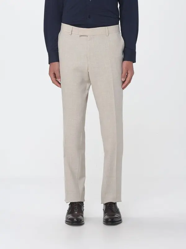 BOSS Single Breasted Suit In Virgin Wool Blend - Beige