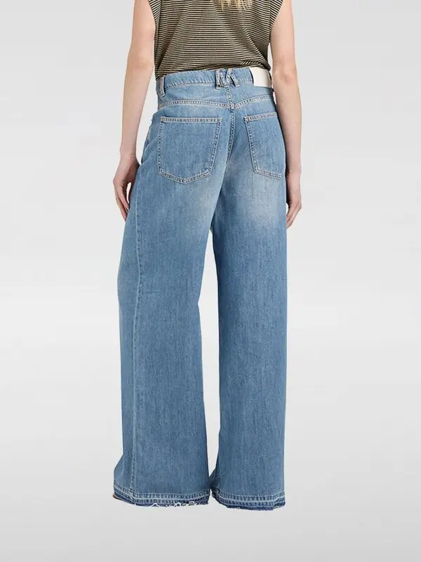 Momoni High-waisted Wide Leg Jeans In Cotton