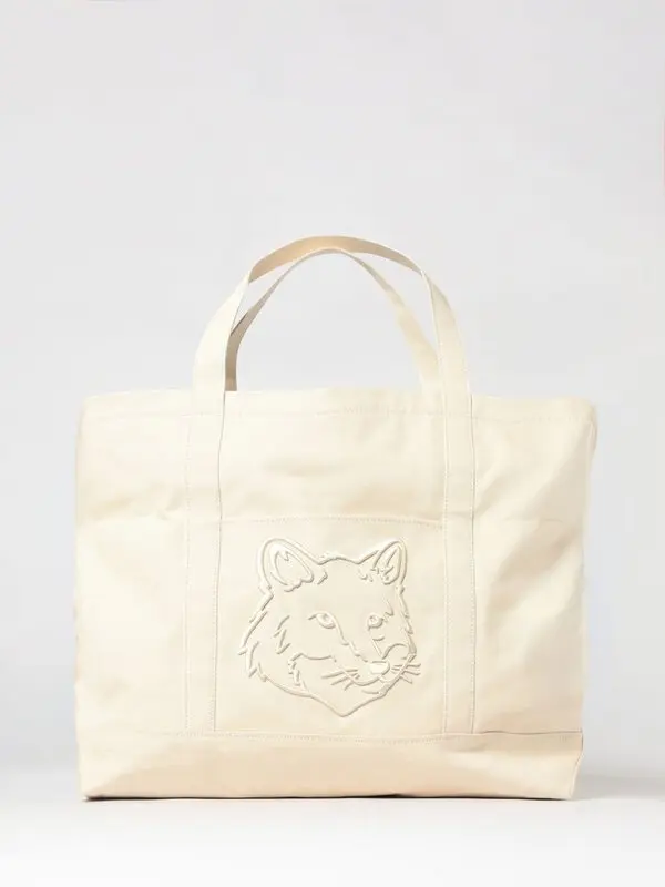 Maison Kitsuné Fox Head Cotton Canvas Bag