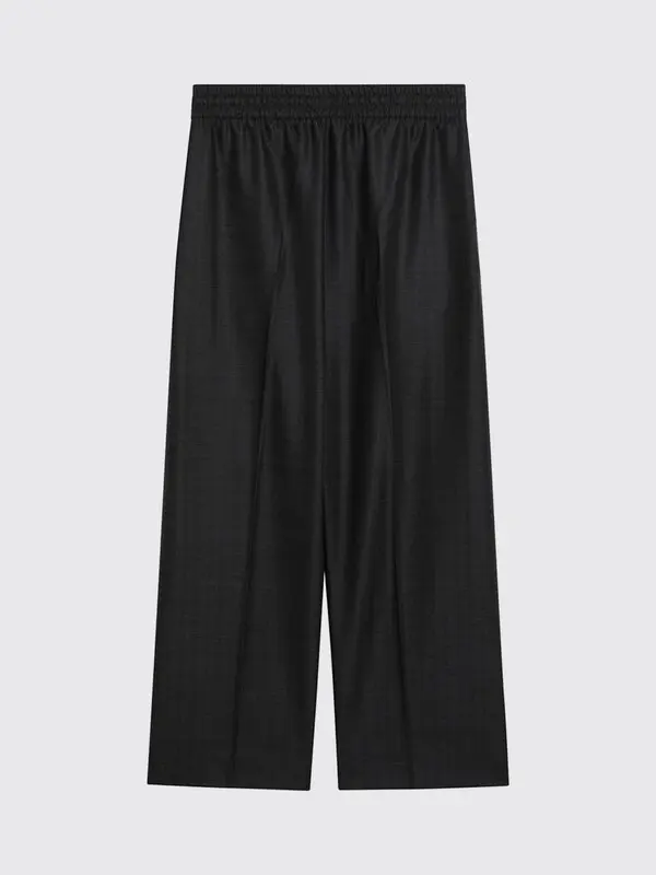 Fear Of God Wide-leg Virgin Wool Trousers With Drawstring Waist - Grey
