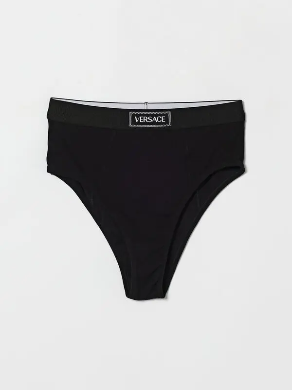 Versace High-waisted Stretch Cotton Briefs