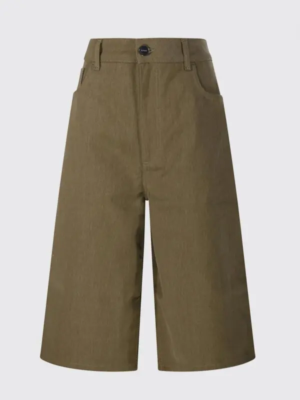RÓHE High-waisted 5-pocket Knee-length Bermuda Shorts - Green