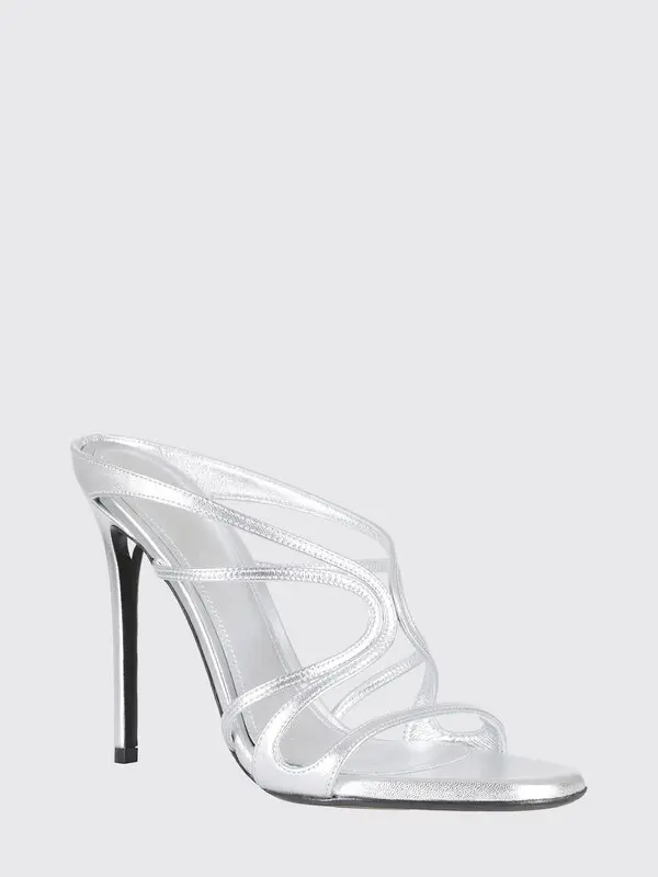 ALEVI MILANO Laminated Leather High-heeled Stiletto Mules