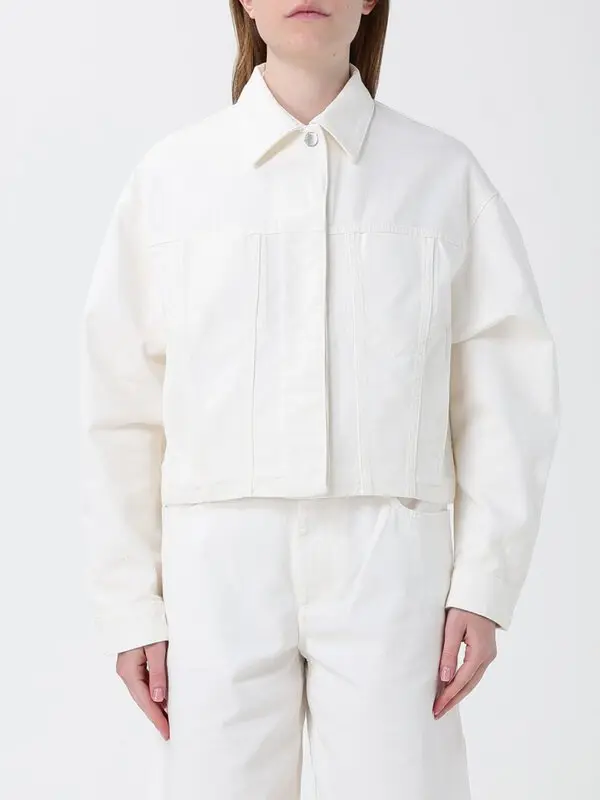 Maison Kitsuné Denim Shirt Jacket In Cotton With A Concealed Closure