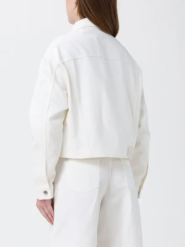 Maison Kitsuné Denim Shirt Jacket In Cotton With A Concealed Closure