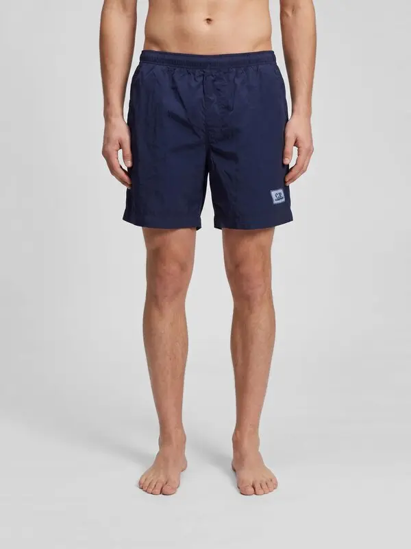 C.P. COMPANY Polyamide Swim Shorts With Elasticated Waist - Blue