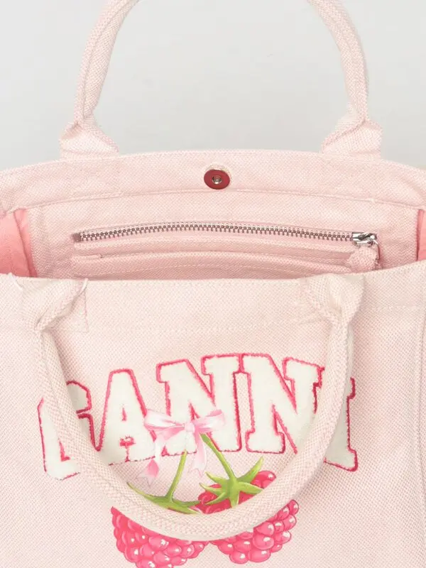 GANNI Recycled Cotton Canvas Mini Bag - Pink