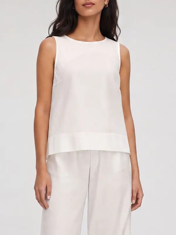 Herno Sleeveless Cotton Crewneck Top