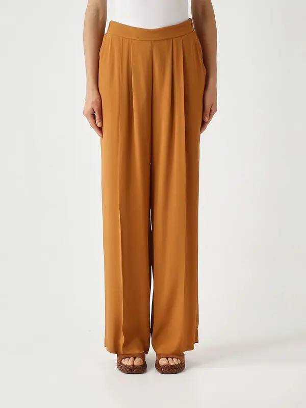 Malìparmi High-waisted Palazzo Trousers In Viscose