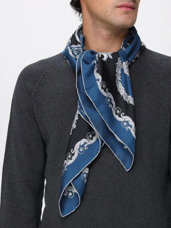 Versace Baroque Print Silk Foulard