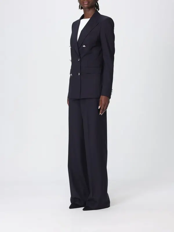 Tagliatore Double-breasted Suit In Linen Blend - Blue