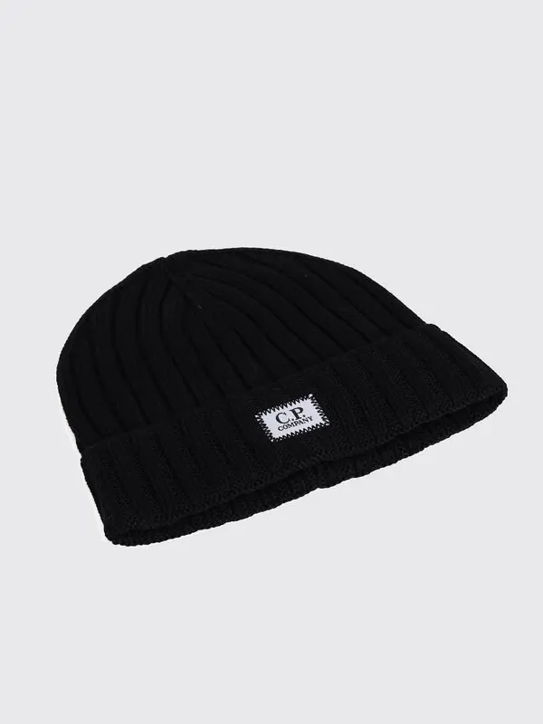 C.P. COMPANY Ribbed Beanie - Blue