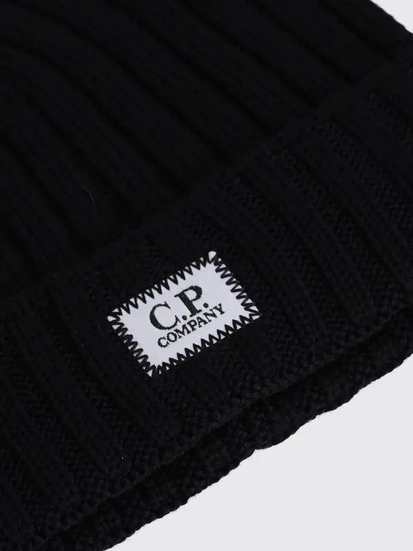 C.P. COMPANY Ribbed Beanie - Blue