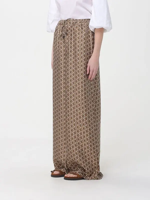 Max Mara Printed Silk Palazzo Trousers