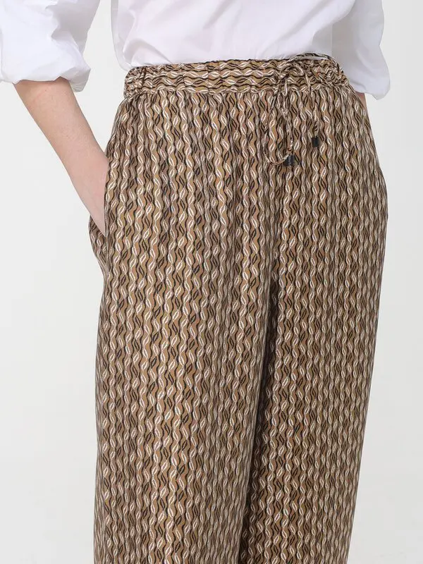 Max Mara Printed Silk Palazzo Trousers
