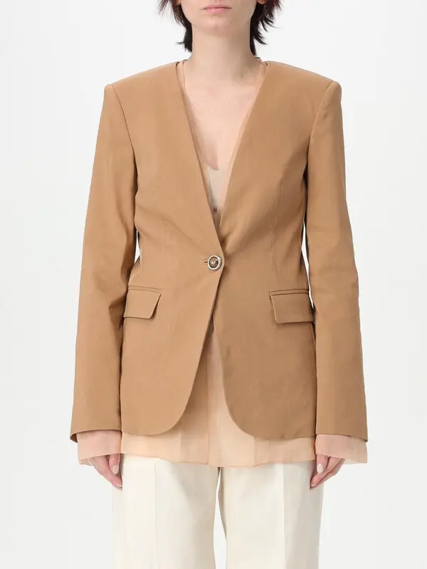 Pinko Tailored Blazer With Single Button Detail - Brown