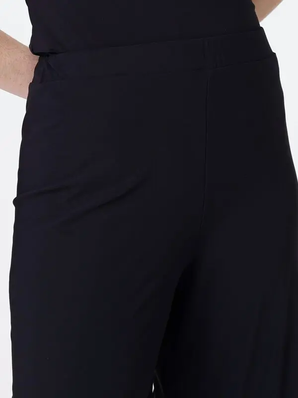 Malìparmi High-waisted Wide-leg Jersey Pants - Black