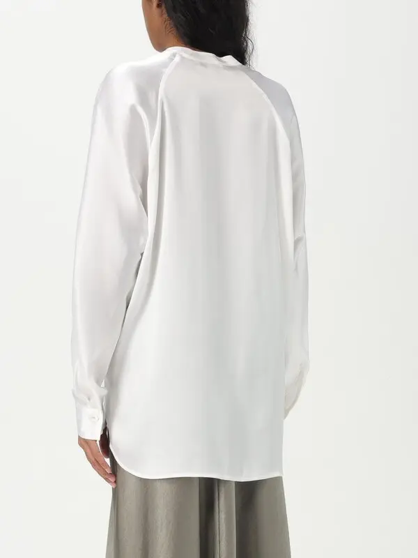 Vince Long Sleeve Mandarin Collar Blouse