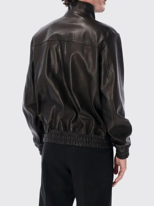 Valentino Garavani Smooth Calfskin Leather Bomber Jacket
