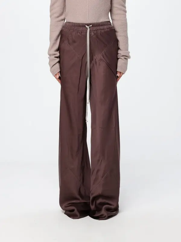 Rick Owens Pure Silk Flared Jogging Pants - Wine
