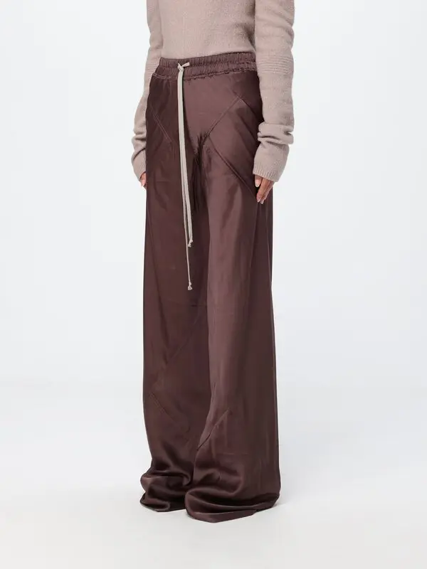 Rick Owens Pure Silk Flared Jogging Pants - Wine