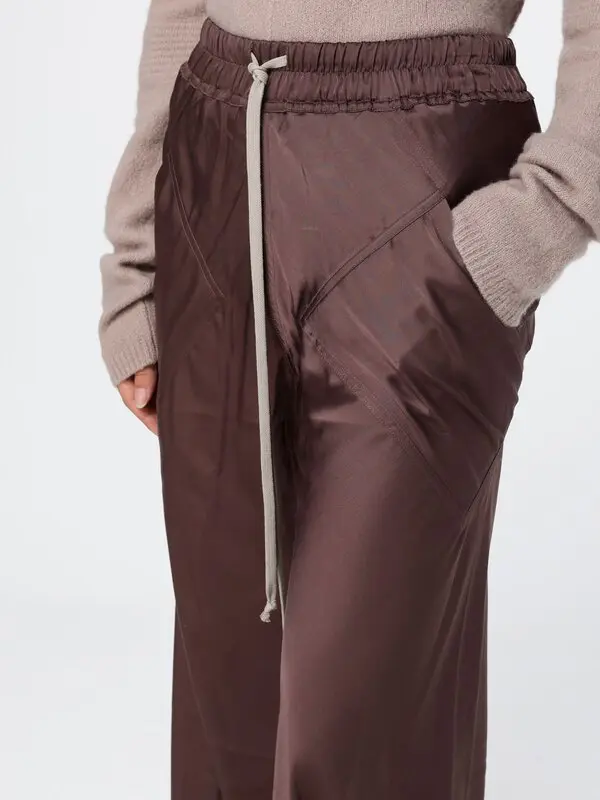 Rick Owens Pure Silk Flared Jogging Pants - Wine