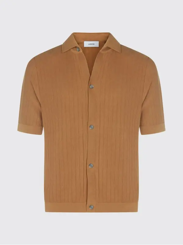 LARDINI Cotton Polo Cardigan