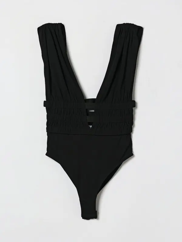 Alaïa Viscose V-neck Slim-fit Cut-out Top With Strap Detailing