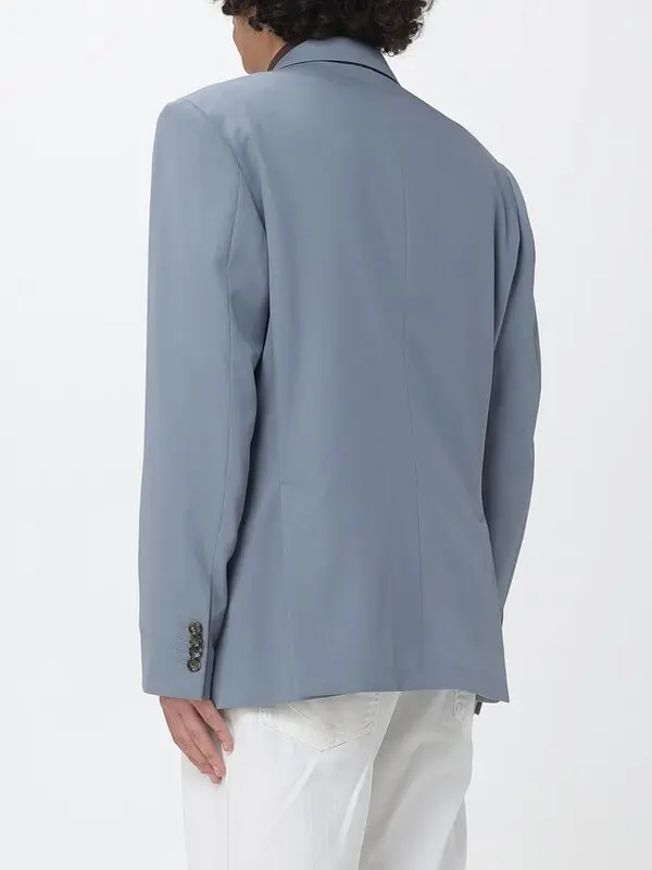 LARDINI Double-breasted Virgin Wool Blazer