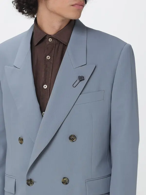 LARDINI Double-breasted Virgin Wool Blazer