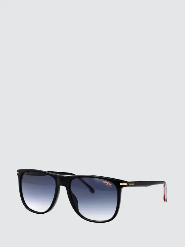 Carrera Eyewear Rectangular Aviator Sunglasses In And Blue Acetate