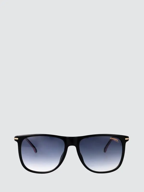 Carrera Eyewear Rectangular Aviator Sunglasses In And Blue Acetate